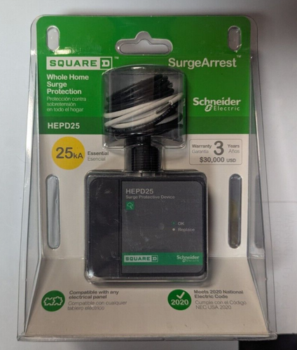 Square D SurgeArrest 25kA Whole Home Surge Protection HEPD25 BRAND NEW ...