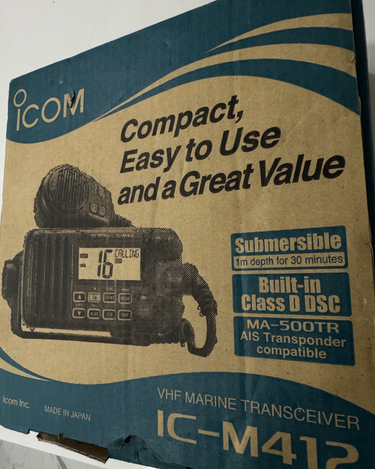 Icom IC-M412 Compact DSC Marine Waterproof VHF Radio White | eBay