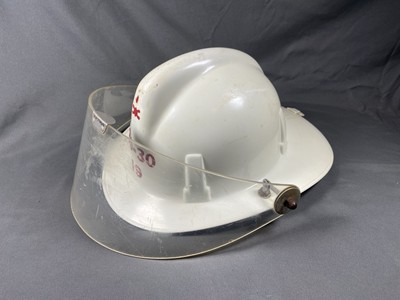 Vintage MSA Fire Chief firefighter Helmet Hard Hat RCFD W/ Plectron ...