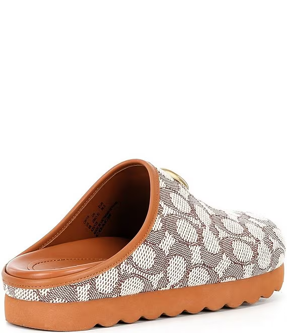 COACH Hadley Signature Logo Print Jacquard Clogs - US Warehouse | eBay