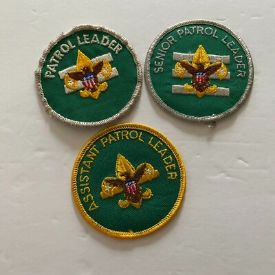 Boy Scout of America BSA lot of 3 Patches Vtg Patrol Leader 1980s | eBay
