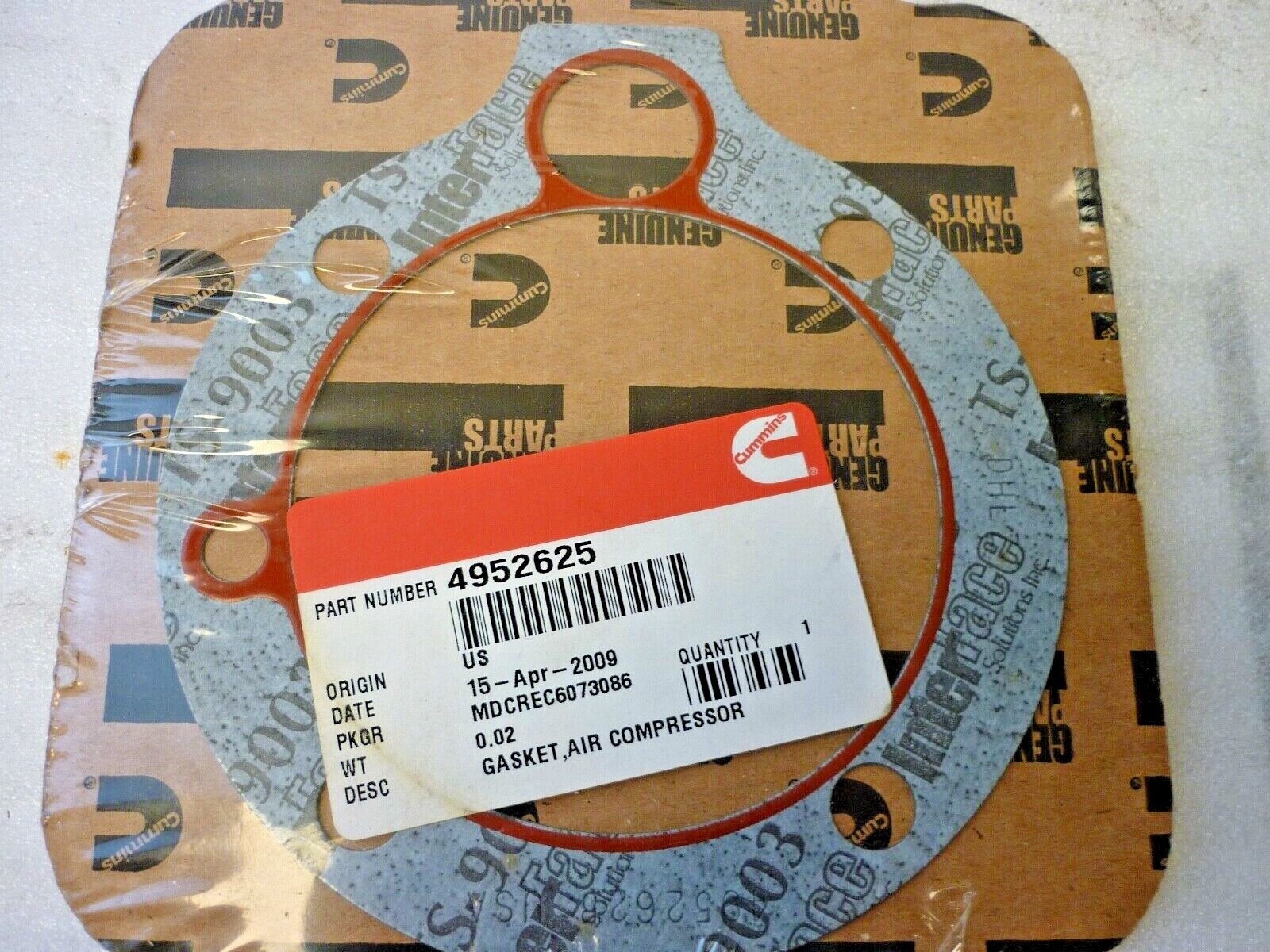 Cummins Air Compressor Gasket, pn 4952625 | eBay