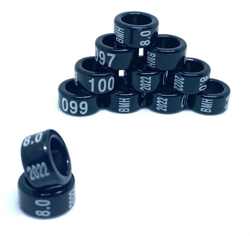 Plastic Bird Rings 2022 Pigeons/Duck 08/10mm Official Color | eBay