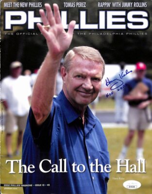 Harry Kalas HOF Signed/Inscribed 8x10 Magazine Cover Photo Phillies JSA ...
