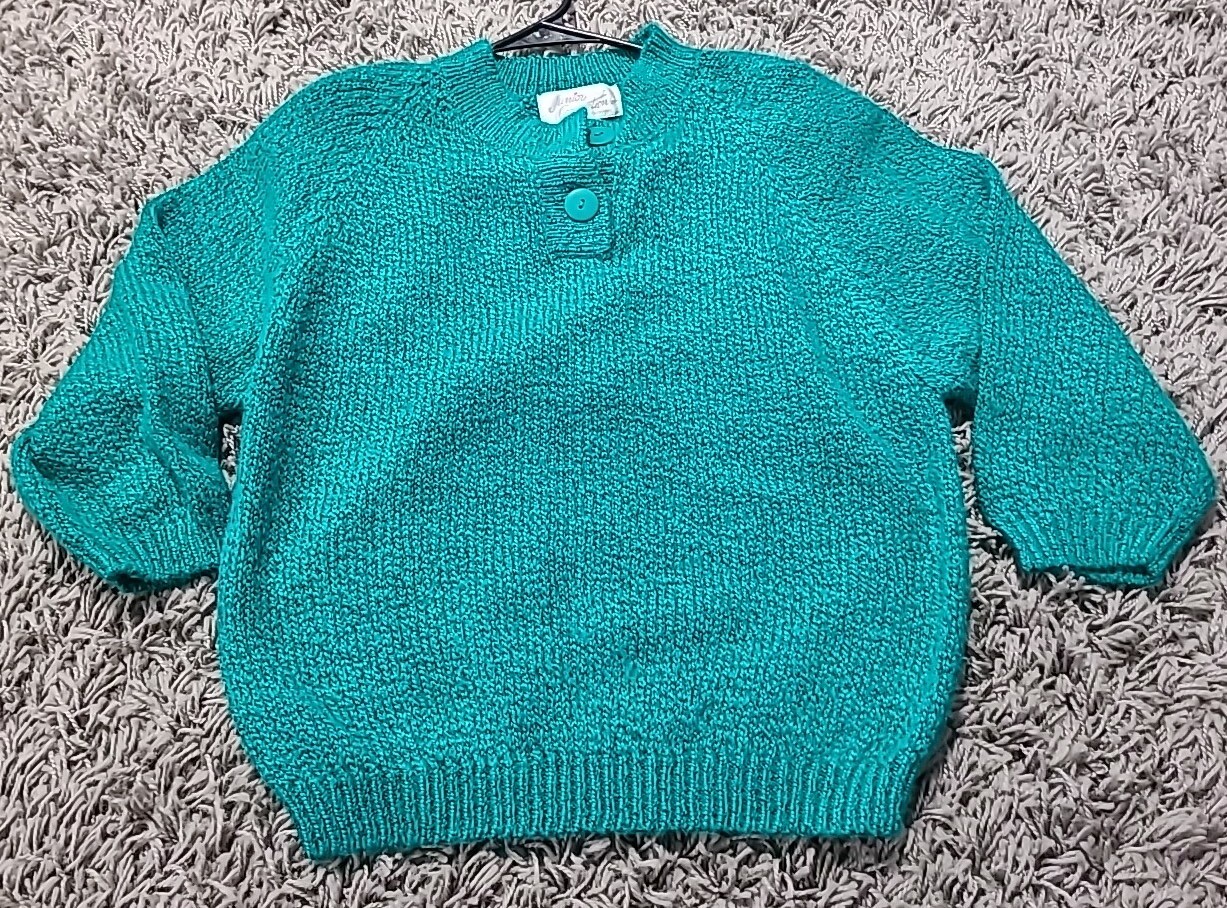 Vintage Junior Connection by Mervyn's Teal Sweater w… - Gem