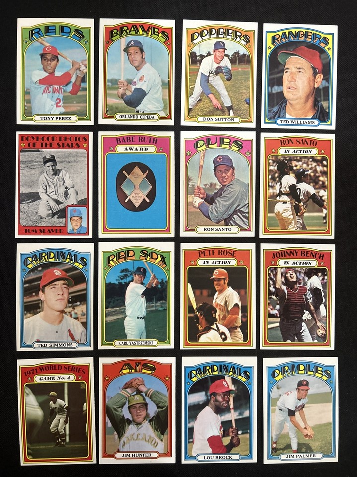 1972 TOPPS BASEBALL COMPLETE SET 787 Cards NM-MT / MINT SHARP Beautiful ...