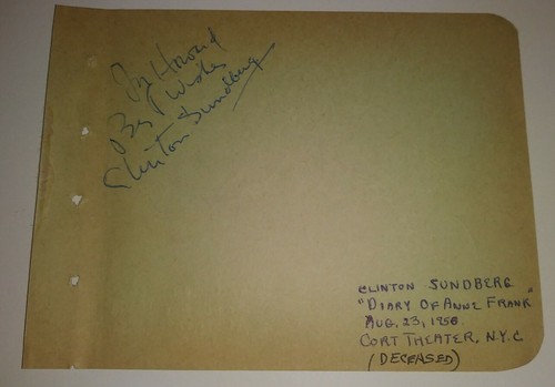 Clinton Sundberg I Love Lucy Director / Dina Doron Signed Album Page | eBay