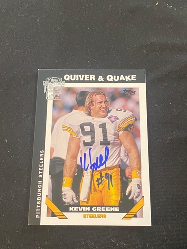 Kevin Greene 2004 fan favorites quiver & quake auto autograph Steelers ...