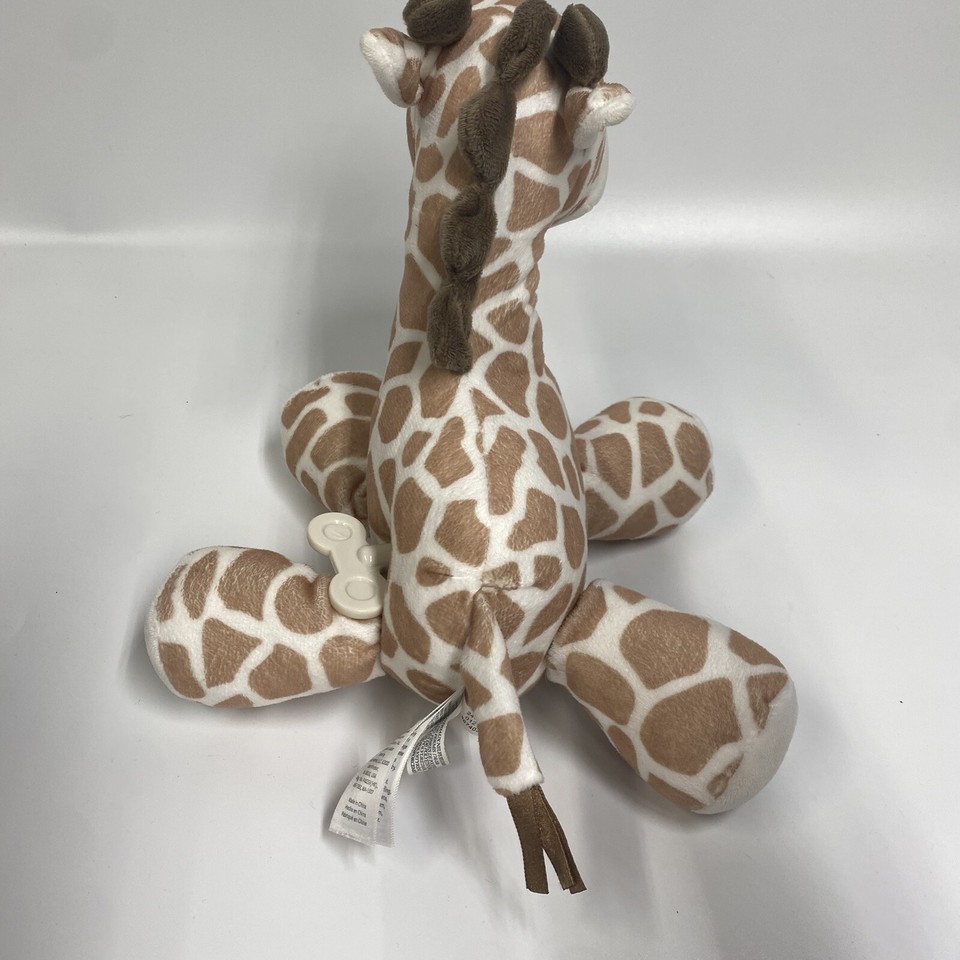 Carters Musical Giraffe Tan Brown White Baby Stuffed Wind Up Toy Crib ...