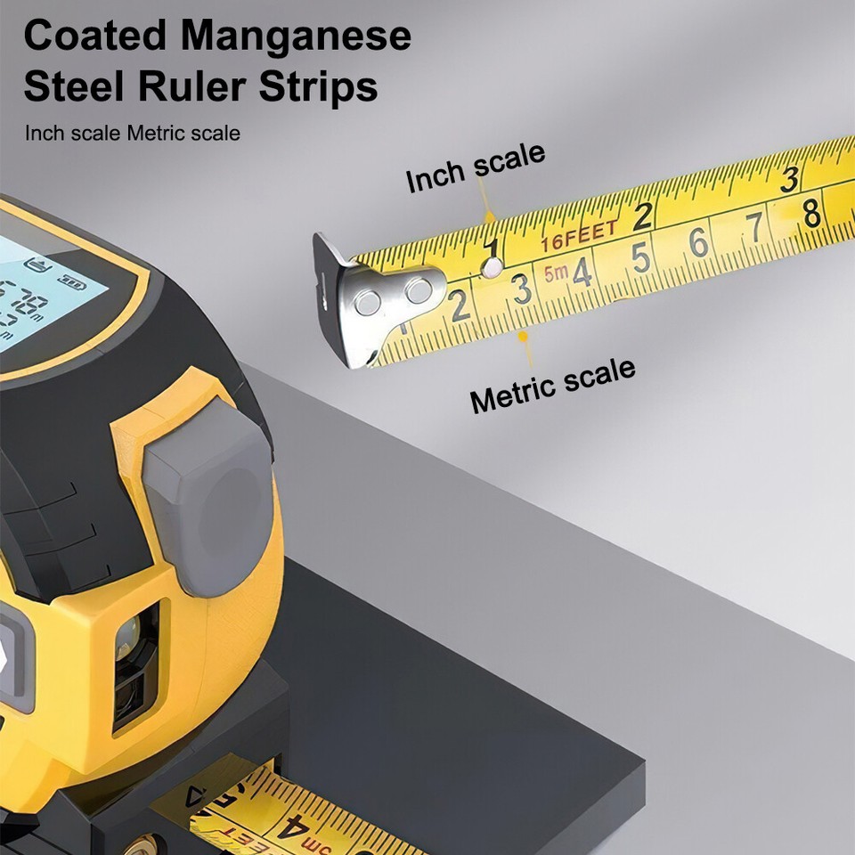131Ft 3 In 1 Laser Tape Measure Digital Tape Measure High Precision ...