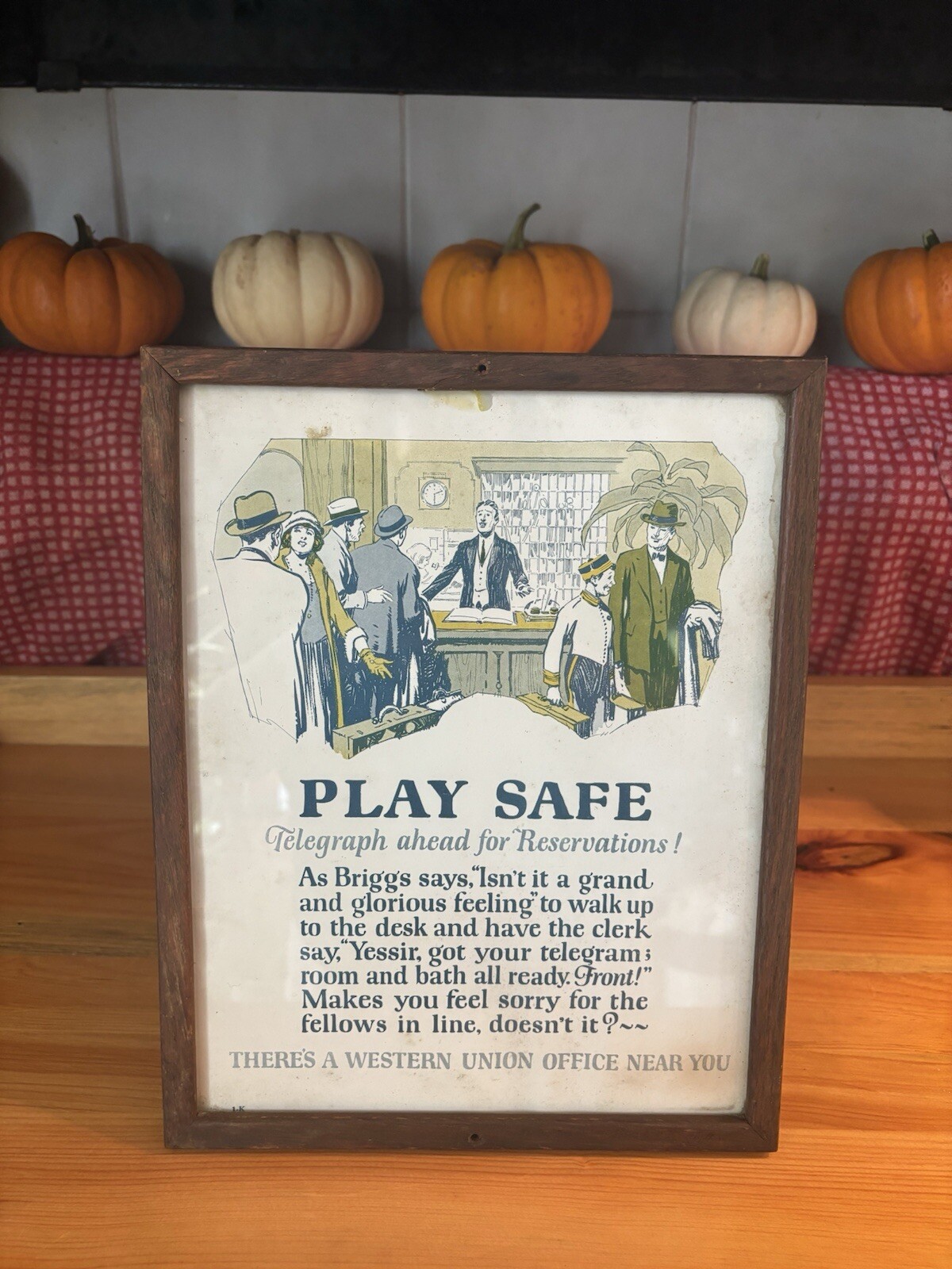 Western Union 1920s Hotel Reservations Advertisement 9 1/4. In X 12 In ...