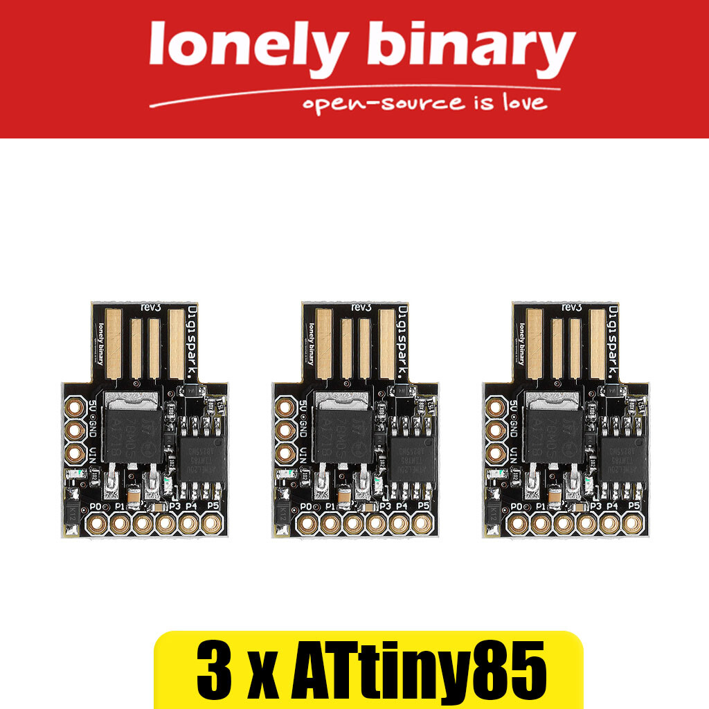LonelyBinary ATTINY85 Arduino Compatible Board Digispark Rubber Ducky ...
