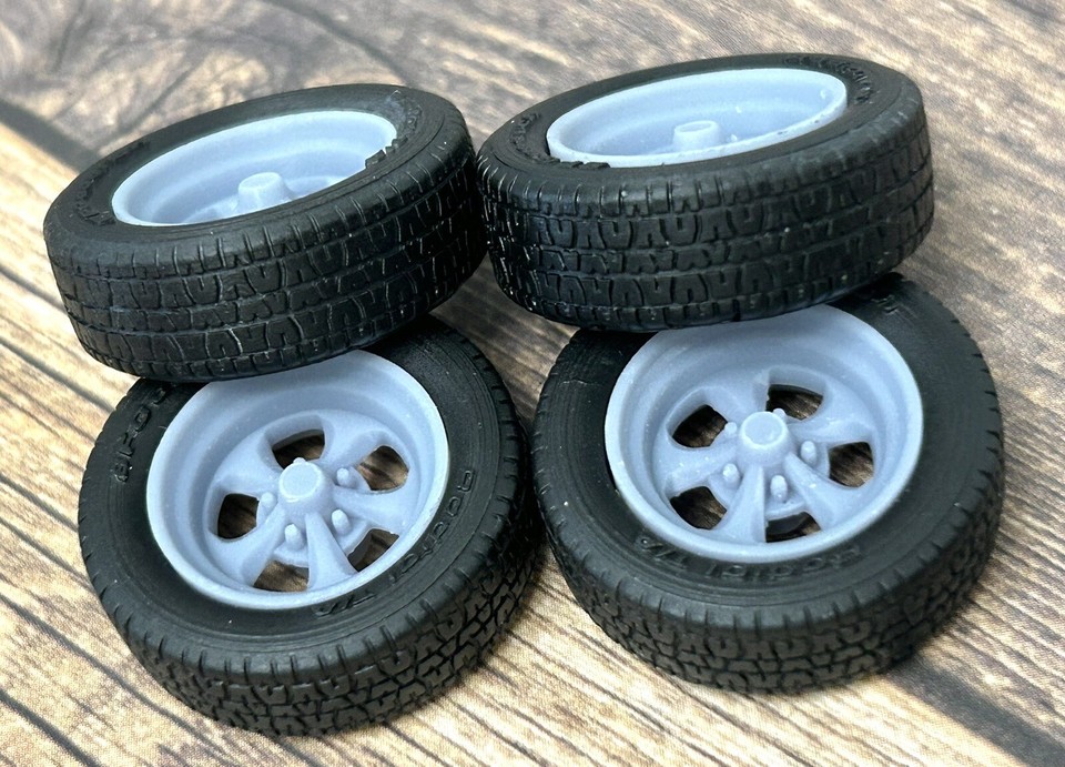 1/24 Scale: 17-inch “Keystone Klassic” Model car wheels/tires. Resin; 1 ...