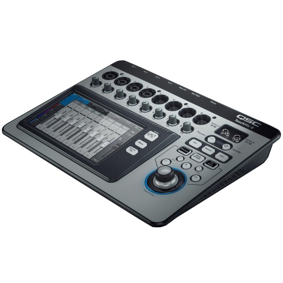 QSC TouchMix-8 8-Channel Compact Digital Touch Screen Studio ...