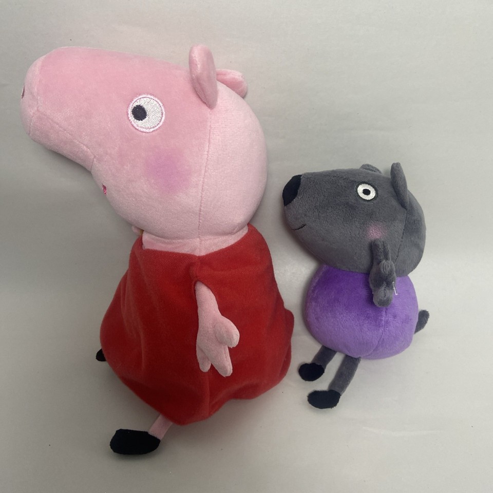Ty Beanie Babies Peppa Pig Pink Holding Teddy Bear With Danny Dog Plush ...
