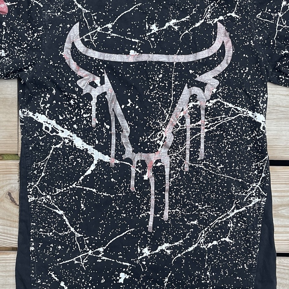 Switch Remarkable Black Splatter Paint Bull Skull T-Shirt Boys M (10-12 ...