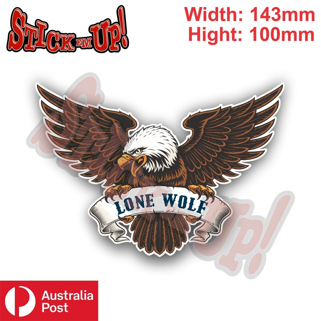 LONE WOLF VINYL STICKER EAGLE MOTORCYCLE BORN FREE LIVE TO RIDE | eBay ...