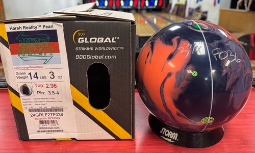 14 lb 900 GLOBAL HARSH REALITY PEARL BOWLING BALL UNDRILLED 3 3/4" PIN ...