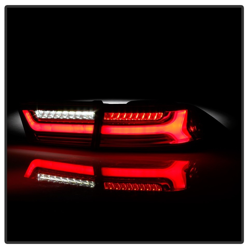 2004-2008 Acura TSX Red Clear LED Tube Tail Lights Brake Lamps 4pcs ...