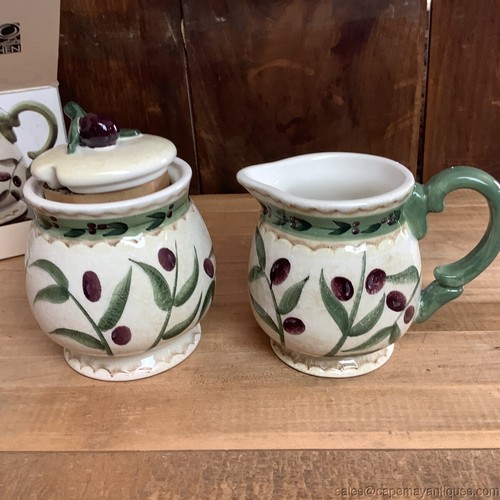 Brand New Boxed Oneida Oliveto Covered Sugar and Creamer Set | eBay