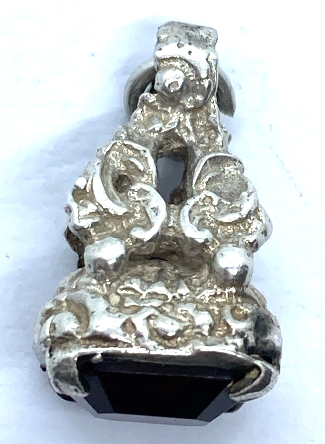 Vintage Sterling Silver Bracelet Charm Fob Pendant Wi… - Gem