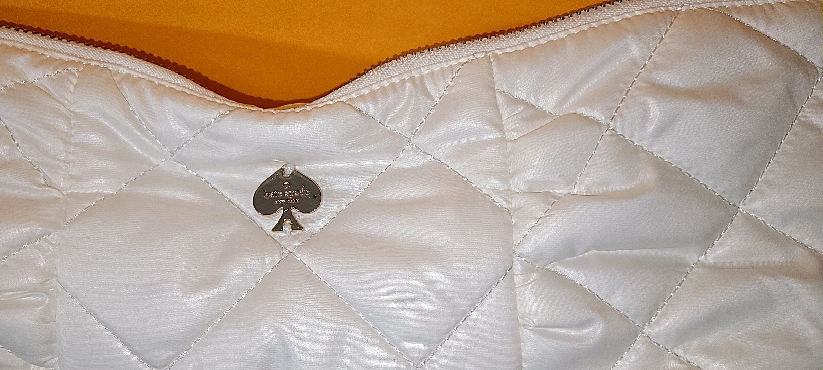 KATE SPADE QUILTED NYLON PUFFER POUCH BAG - Gem