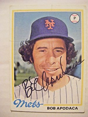 BOB APODACA signed METS 1978 Topps baseball card AUTO Autographed #592 ROCKIES | eBay