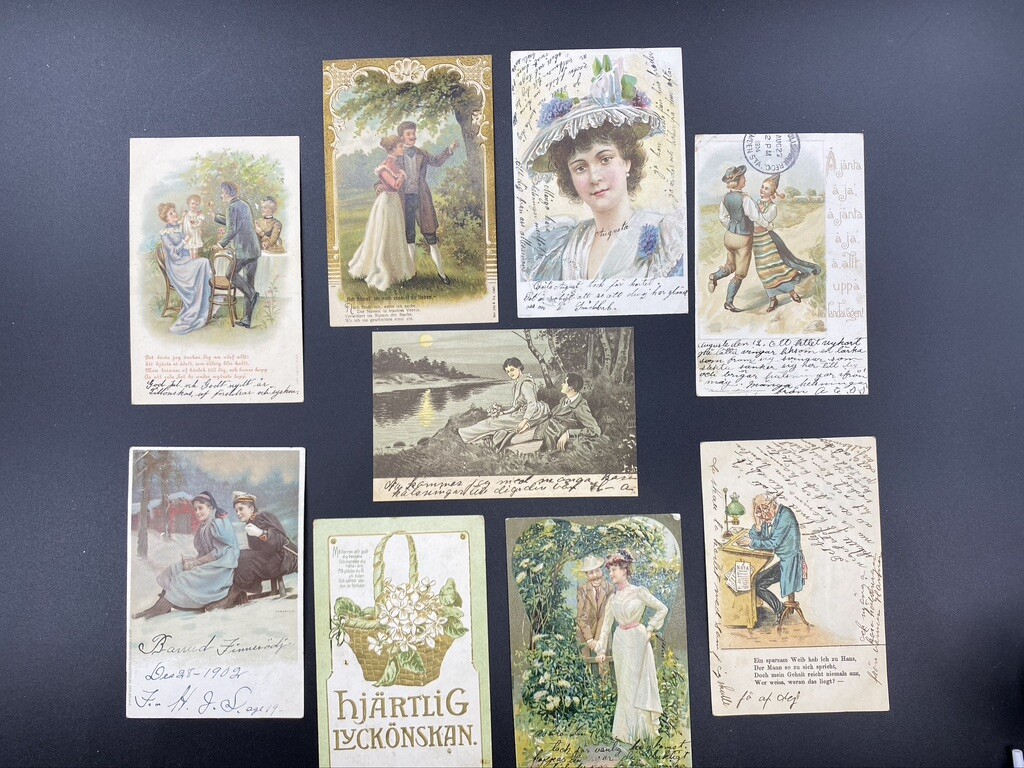 Antique Victorian Postcards SCARCE ANTIQUE VICTORIAN NEW YEAR GREETING