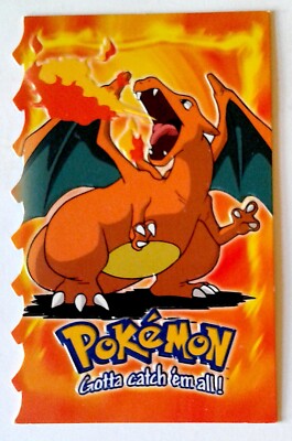 1999 TOPPS POKEMON #06 CHARIZARD EVOLUTION EMBOSSED DIE CUT #6 of 12 ...