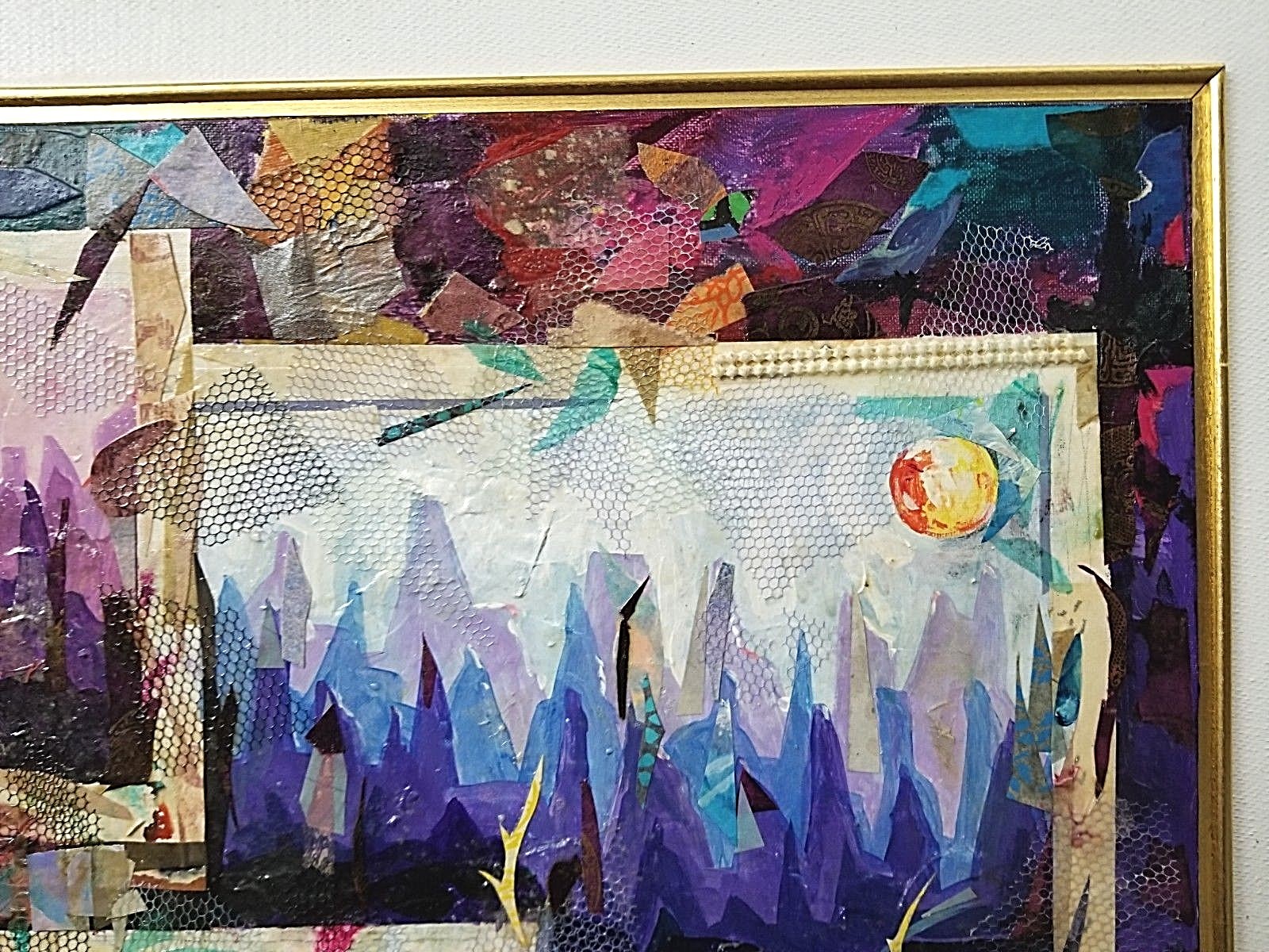 LILO KINNE Original Multidimensional Painting Collage Entitled "2 Suns ...