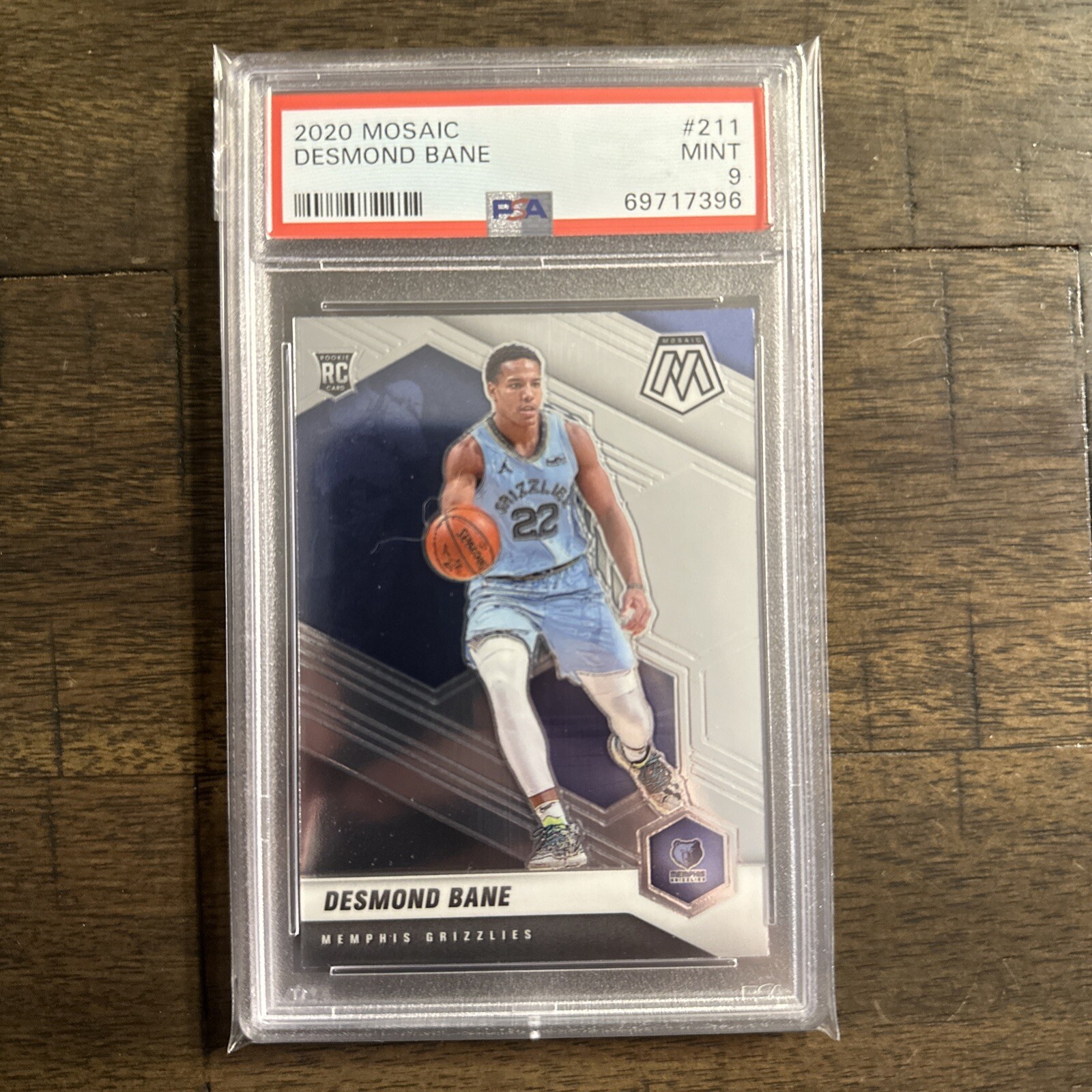 2020-21 Panini Mosaic Basketball RC DESMOND BANE Card # 211 PSA MINT 9 ...