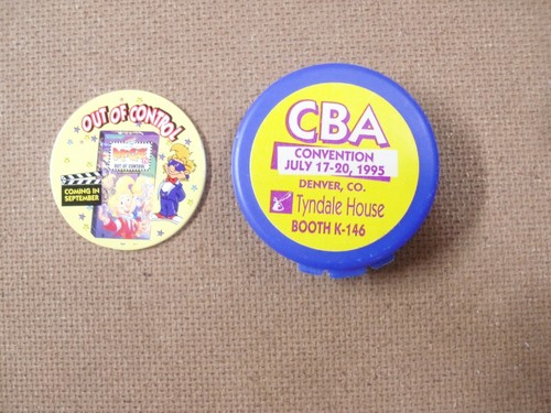 POGS/MILKCAPS POG AND CONTAINER FROM CBA "OUT OF CONTROL" TYNDALE HOUSE ...