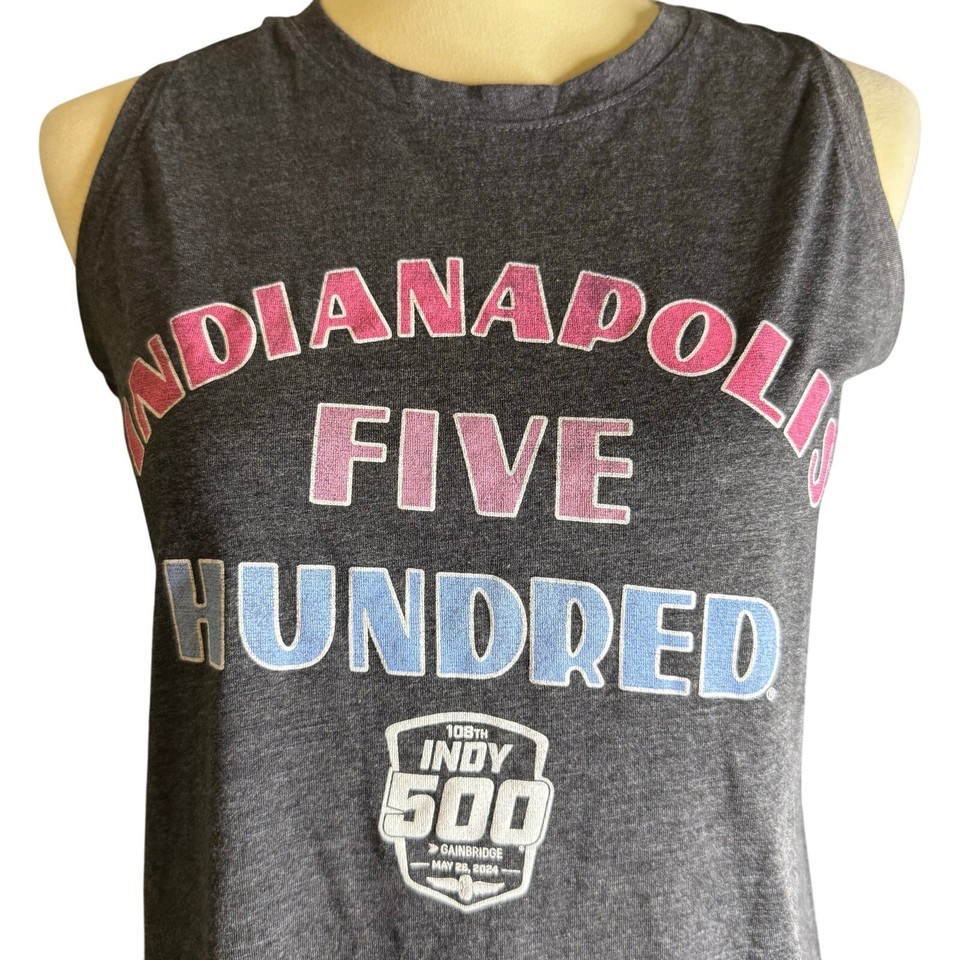 Indianapolis 500 Women's Muscle Tank Top, Gray, Size Small, NWT | eBay UK
