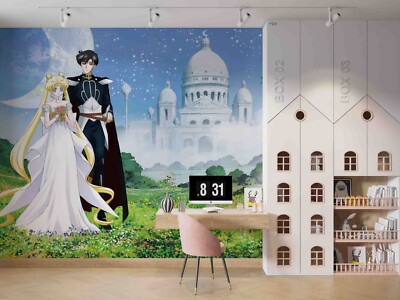 3D Cartoon Castle Prince Princess Self-adhesive Removable Wallpaper ...