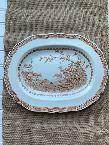 Vintage Furnivals England Brown Quail Oval 13.25” Platter | eBay