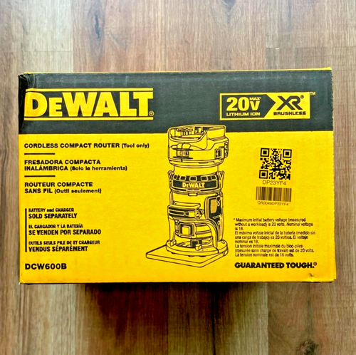 DEWALT DCW600B 20V MAX XR Cordless Compact Router - (Tool Only) NEW ...