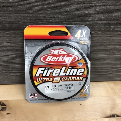 BERKLEY FIRELINE ULTRA 8 CARRIER 17LB 125YDS SMOKE BU8FLFS17-42 New | eBay