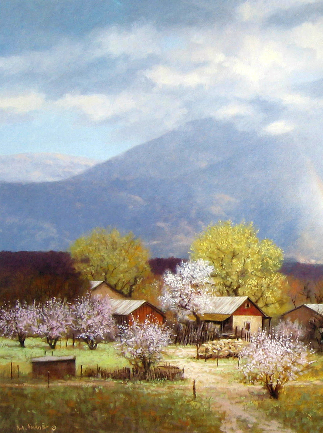 Raymond Knaub, "Falling Rainbow", poster, 19"h x 29"w, signed or ...