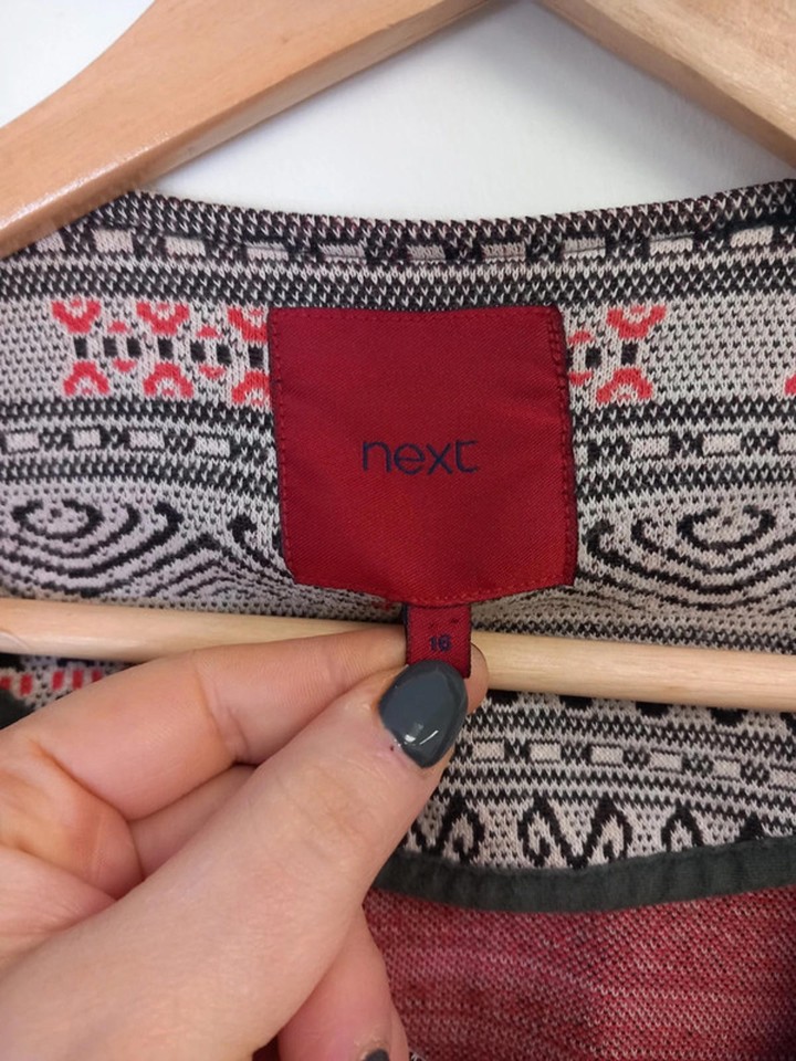 Next patterned zip jacket / cardigan – UK 16 | eBay UK