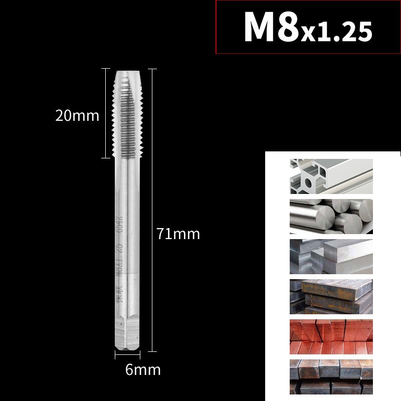 M2 M2.5 M3 M4 M6 M8 M10 M12~M24 Metric Tap and Die Set HSS Machine ...