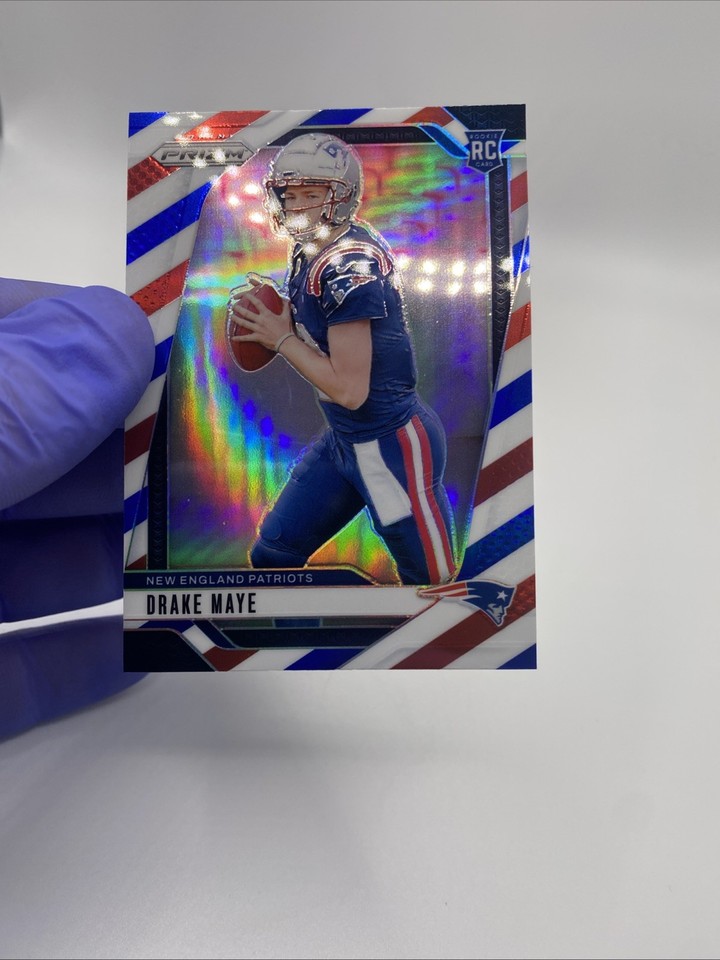 2024 Panini Prizm Rookies Drake Maye #329 Red White Blue Prizm (RC) See ...