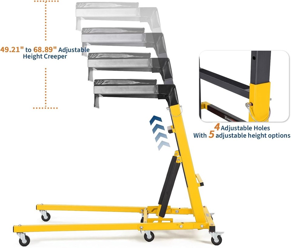 GRAVEE Foldable Top Creeper for SUV/Truck – Adjustable Steel Frame ...
