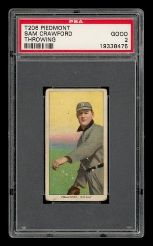 1909-11 T206 Set-Break Sam Crawford (Throwing) Piedmont PSA 2 GOOD | eBay