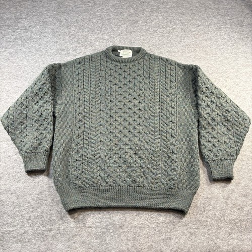Claouknit Donegal Sweater Mens XXL Fisherman Aran Chunky Wool Irish ...