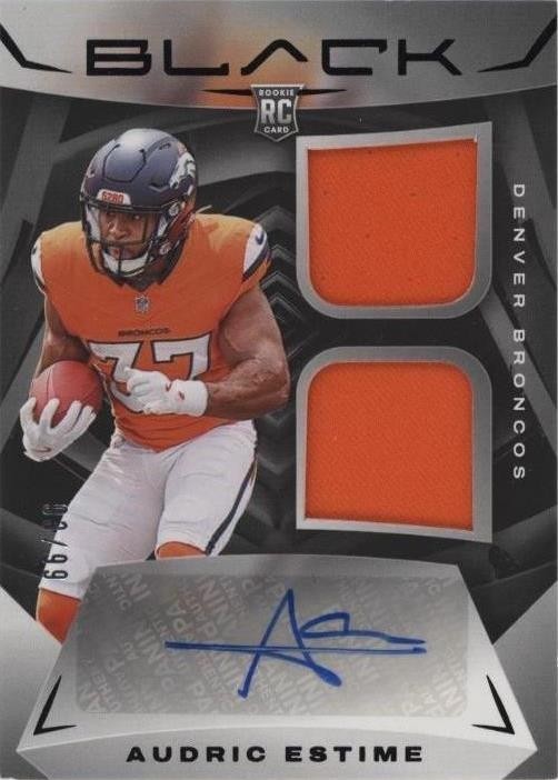 2024 Panini Black - Rookie Signature Materials Audric Estime #RSM-21 / ...