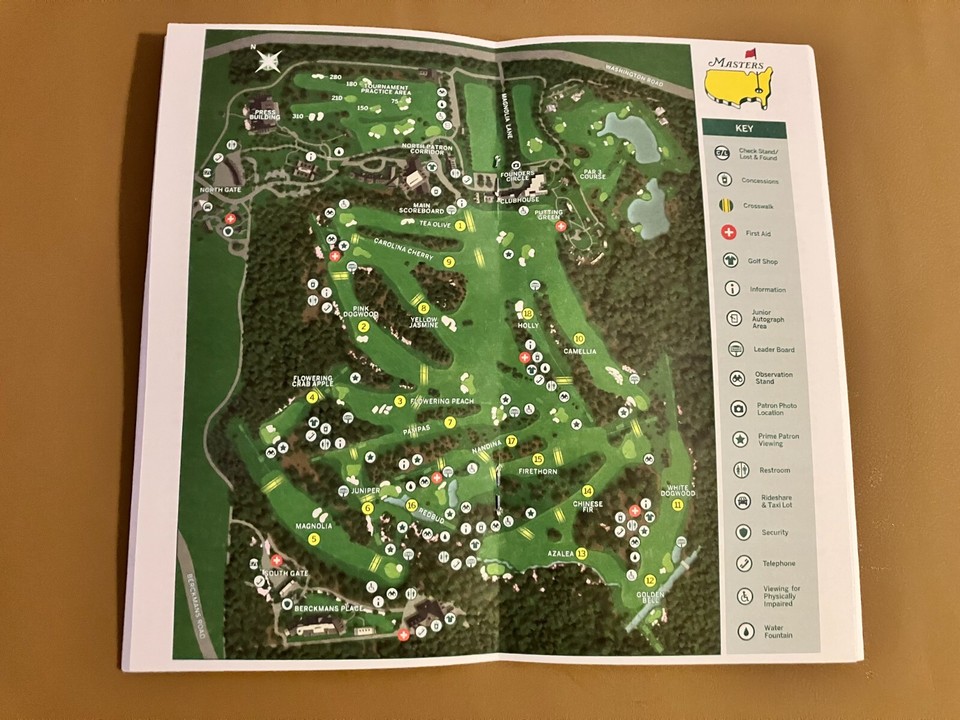 2025 Masters Tournament Spectator Guide & Free Gift! Parings Sheet ...