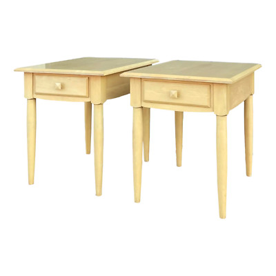 Pair 1990s Ethan Allen American Dimensions Contemporary Maple End ...