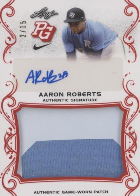 2018 Leaf Perfect Game National Showcase - Patch Autographs Aaron ...
