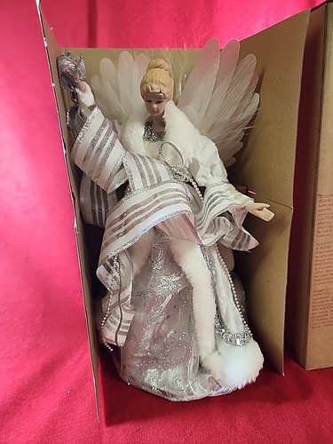 Avon 2012 Fiber Optic Christmas Angel Tree Topper in Silver and White ...