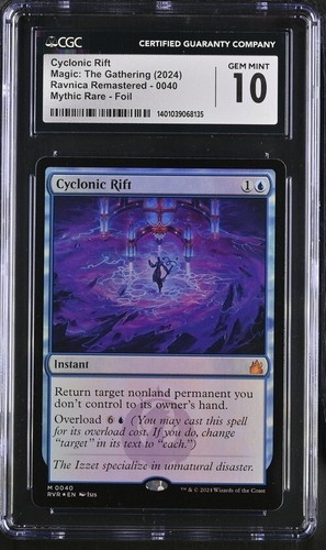 Cyclonic Rift 40 Ravnica Remastered Foil Mythic Rare MTG CGC 10 | eBay
